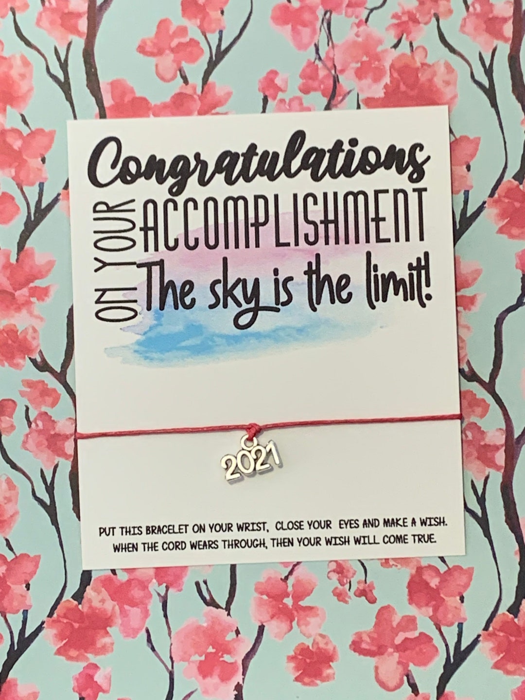 Congratulations Star Charm Wishing Bracelet - Gift for Friend Job ...