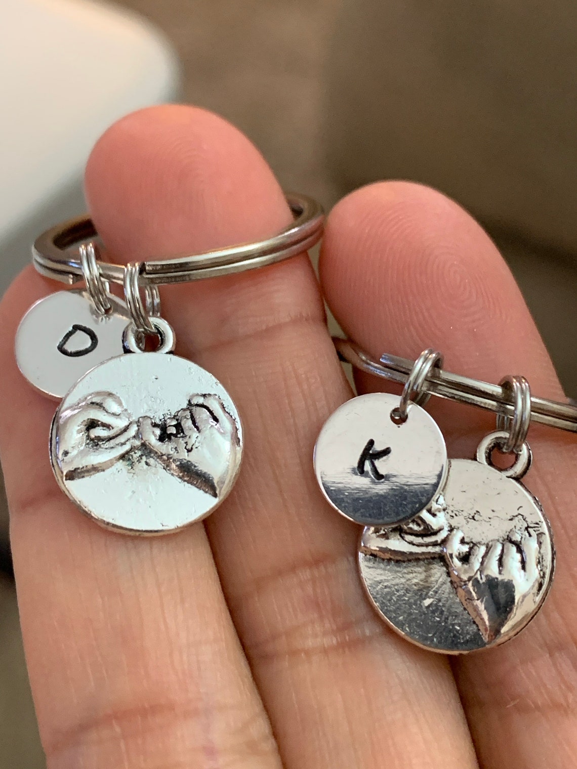 Pinky Swear Keychain, Double Pinky Promise Key Chains, Pinky Key Rings ...