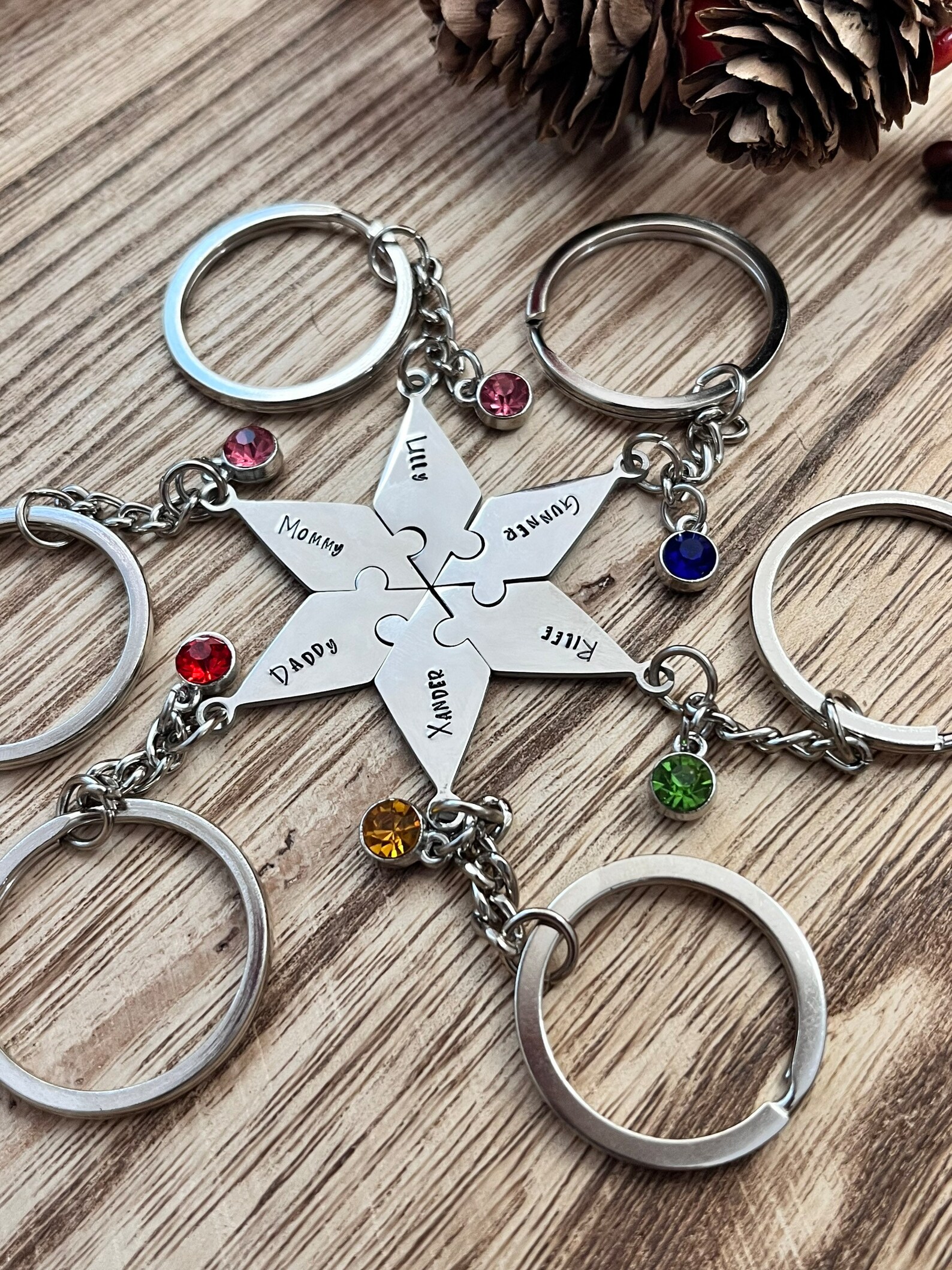 Star Puzzle Hand Stamp Set of 5 Set of 6 Group Puzzle Piece - Etsy