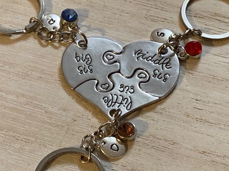 3 Sisters Keychain, Big Sis Mid Sis Lil Sis Keychain, Big Sister ...
