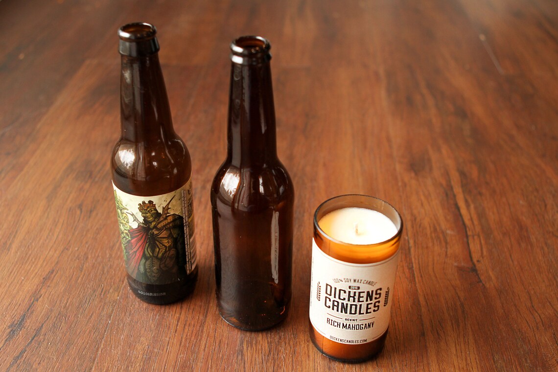 Beer Bottle Candle | Coffee Shop Scent | 100% Soy Wax | Scented Candle ...
