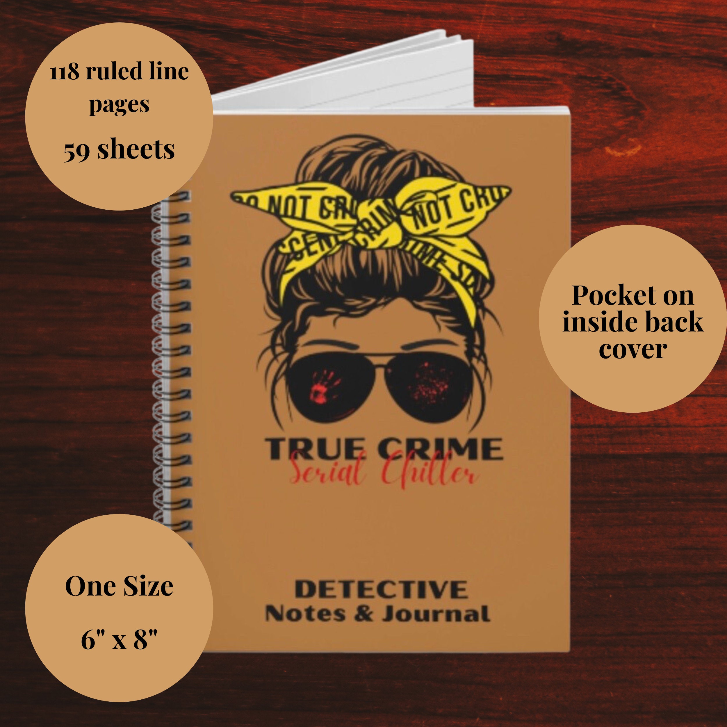 True Crime Serial Chiller Spiral Notebook Ruled Line Journal Gift for ...