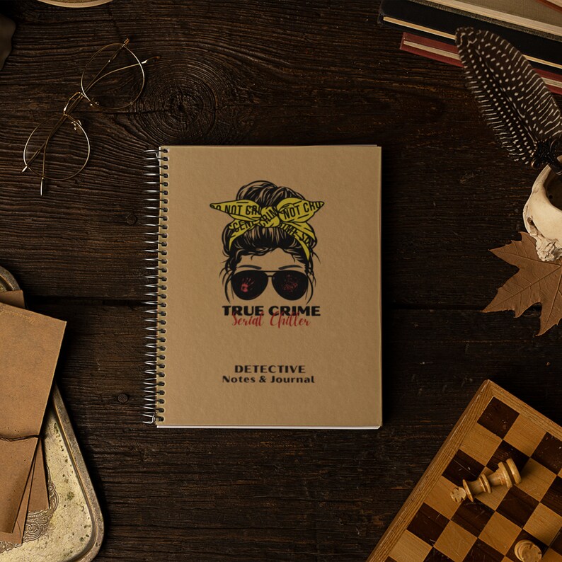 True Crime Serial Chiller Spiral Notebook Ruled Line Journal Gift for True Crime Fans 118 Page ...