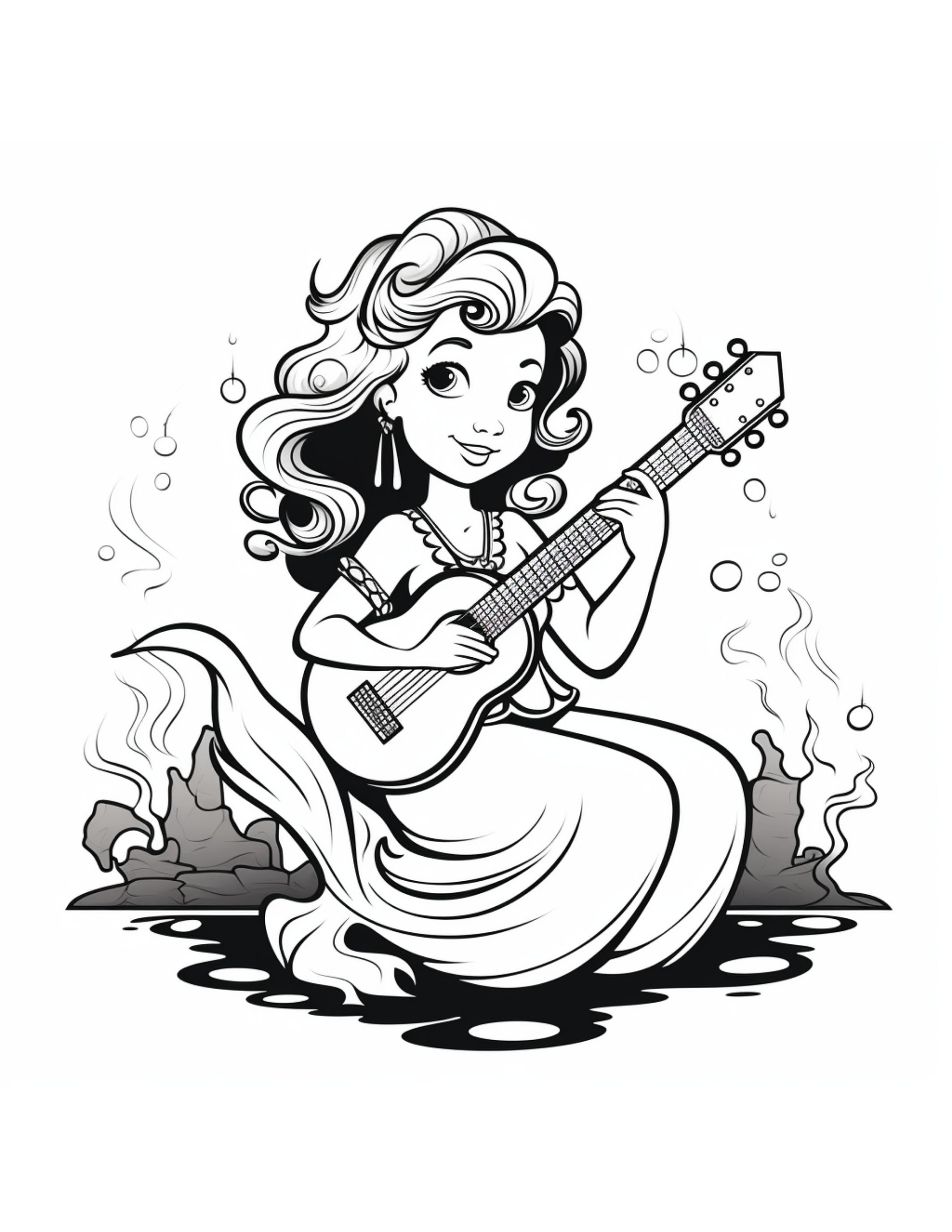 Mermaid Coloring and Activity Sheets, Preschool Edition, 20 Pages ...