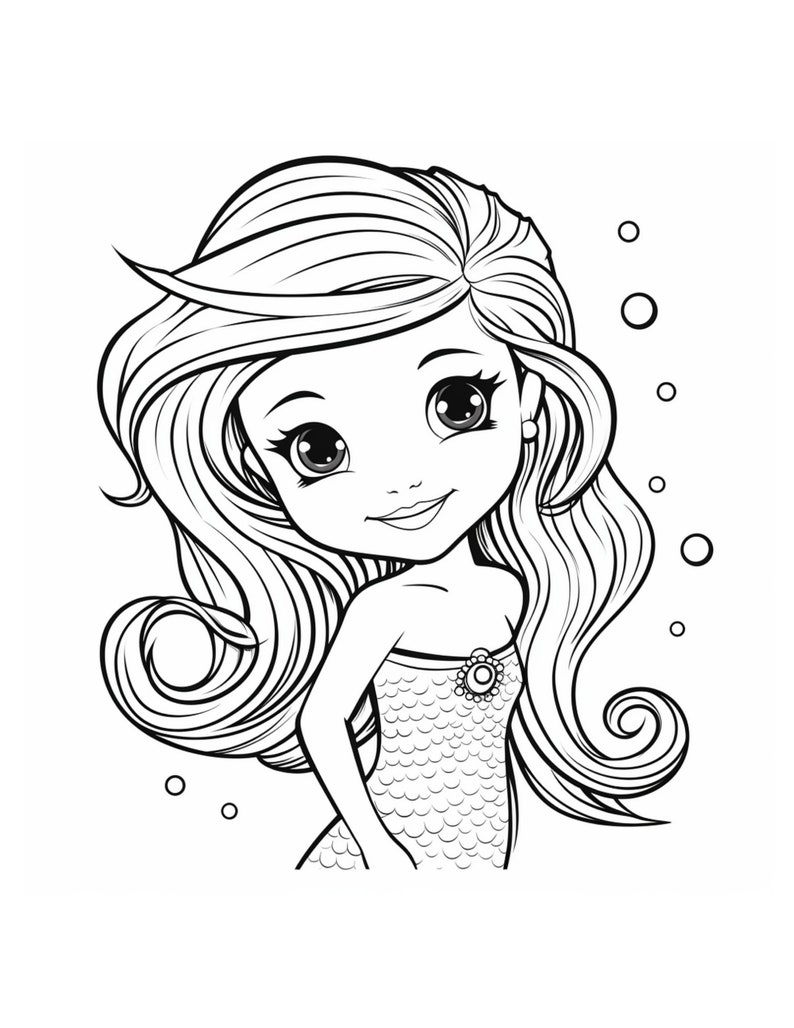Mermaid Coloring and Activity Sheets, Preschool Edition, 20 Pages ...