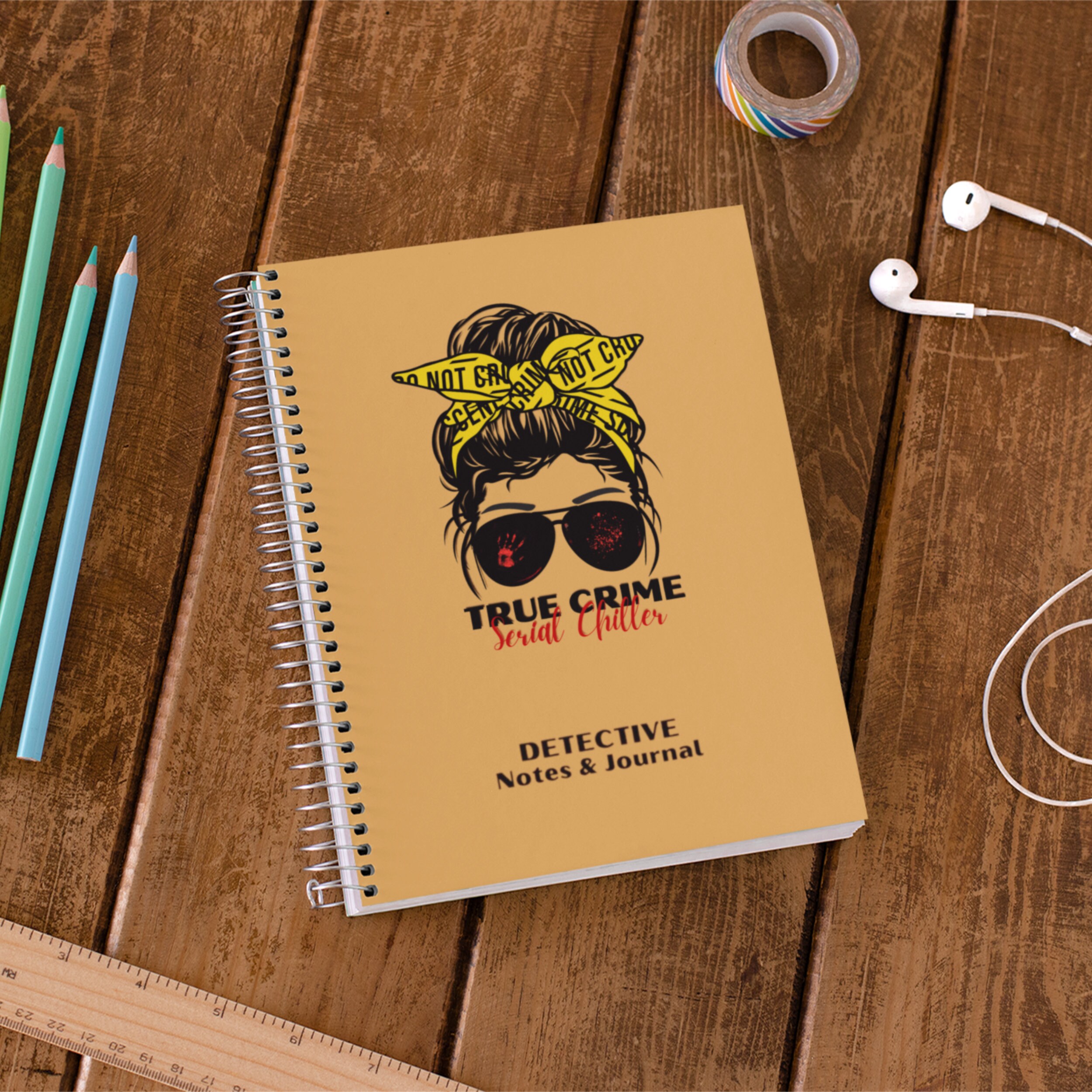 True Crime Serial Chiller Spiral Notebook Ruled Line Journal Gift for ...