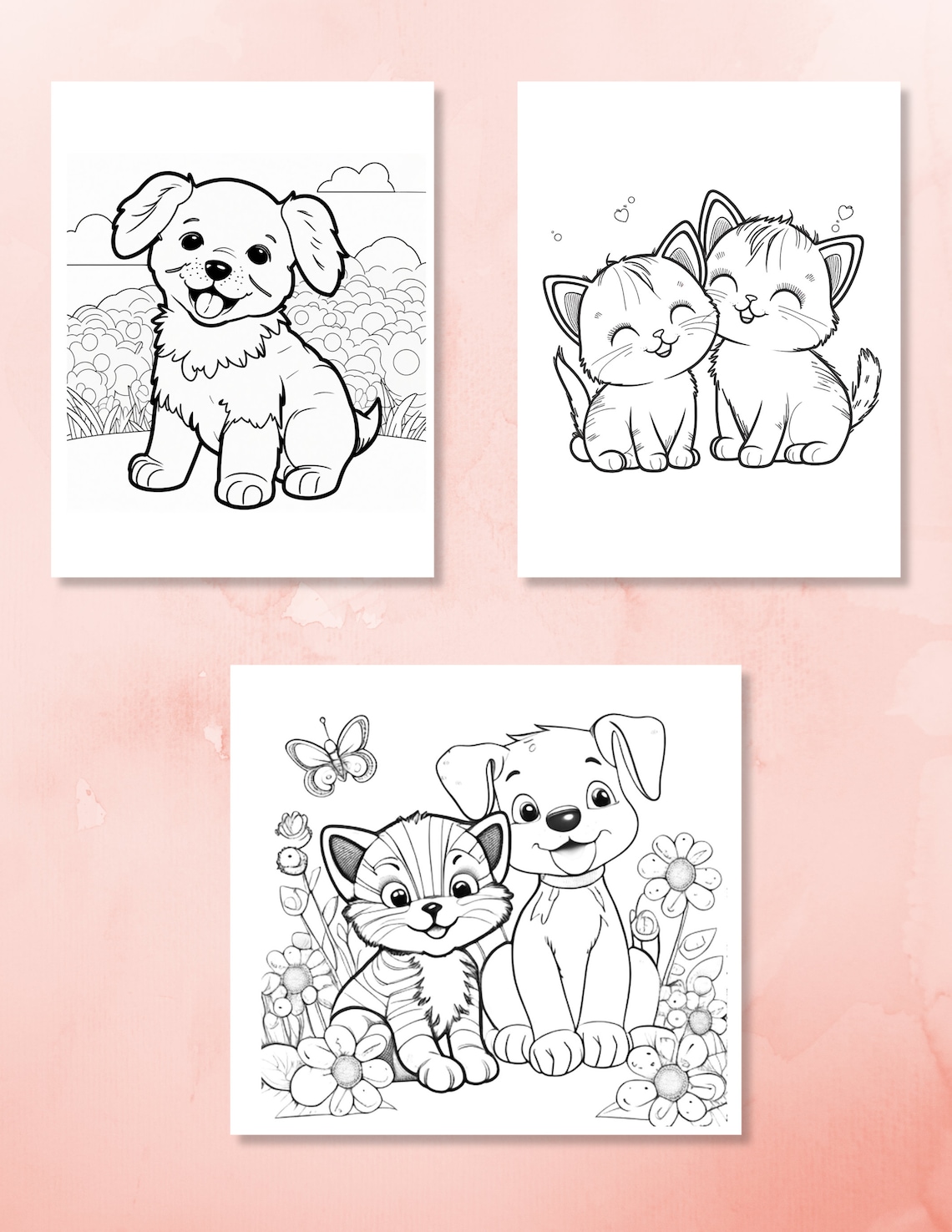 Cute Baby Animals Digital Download, Printable Coloring Book, 30 Pages ...