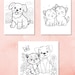 Cute Baby Animals Digital Download, Printable Coloring Book, 30 Pages ...