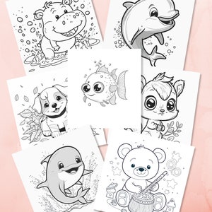 Cute Baby Animals Digital Download, Printable Coloring Book, 30 Pages ...