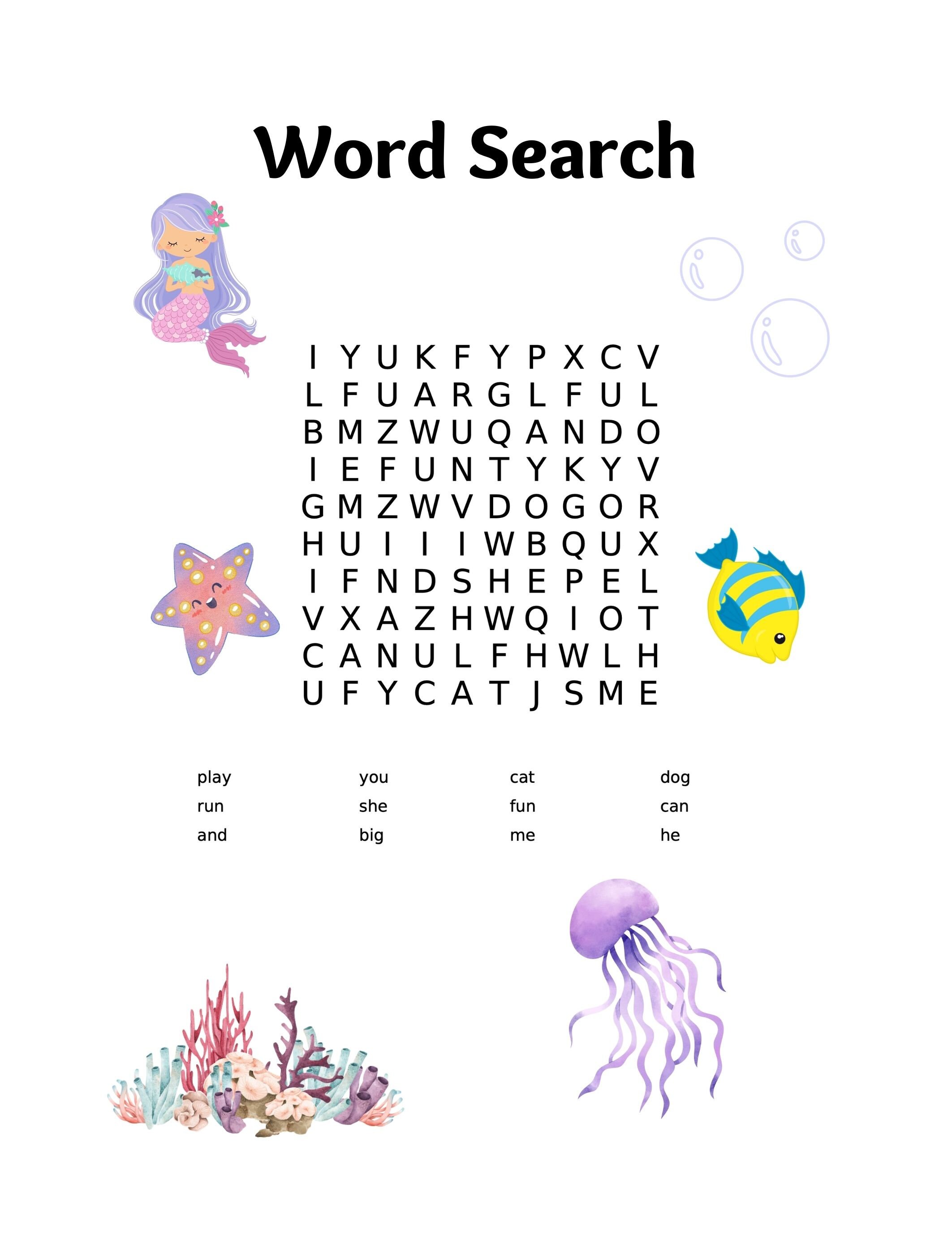 Mermaid Coloring and Activity Sheets, Preschool Edition, 20 Pages ...