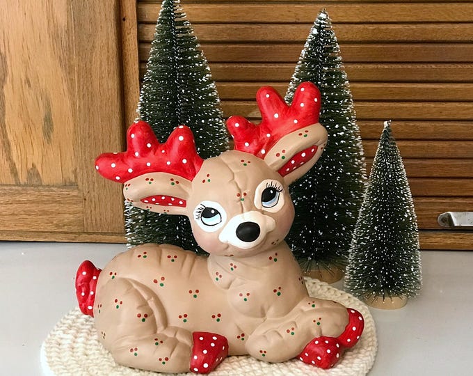 Vintage Kimple Reindeer - Large - Ceramic Softee Reindeer - Vintage ...