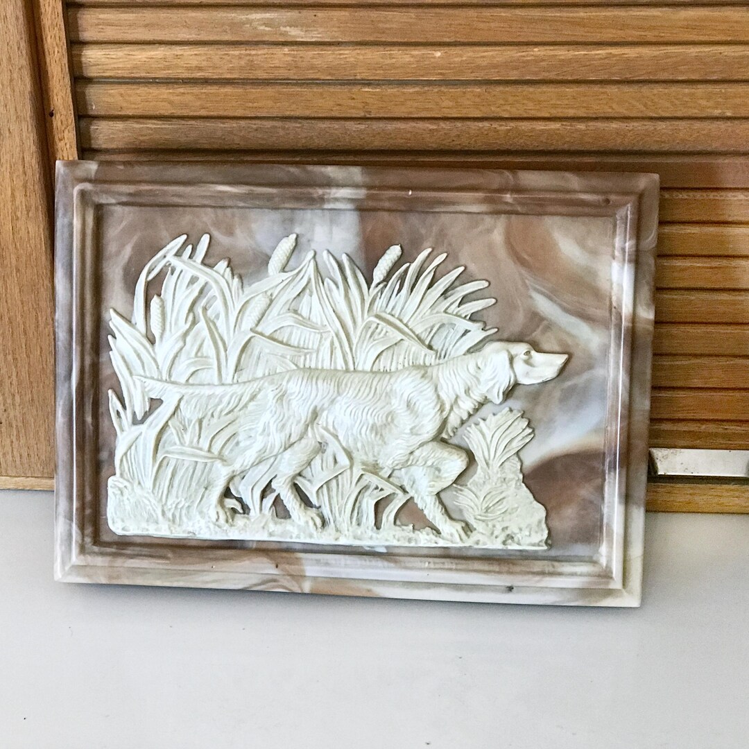 Vintage Incolay Stone Retriever Setter Dog Dresser Box - Men's Jewelry ...