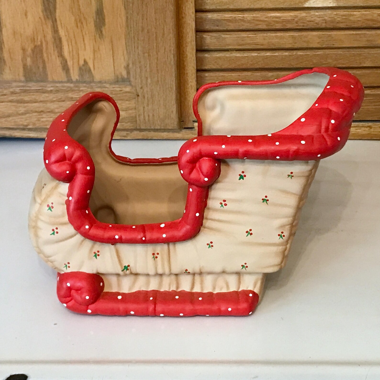Vintage Kimple Large Ceramic Santa Sleigh With Mini Christmas Tree - Etsy