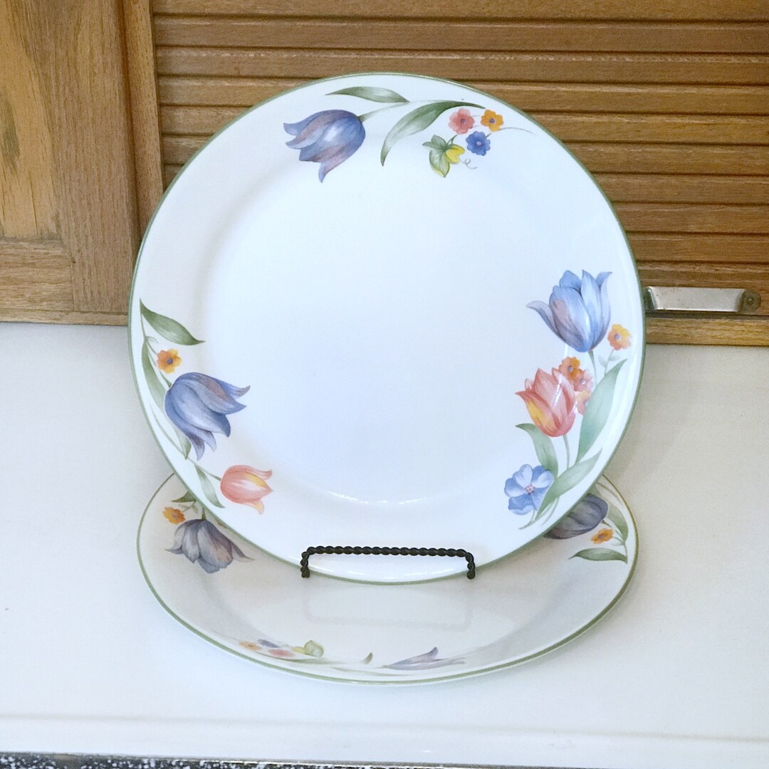 Corelle Fresh Cut Tulips Dinner Plates - Set of 2 - 10.5" - Etsy