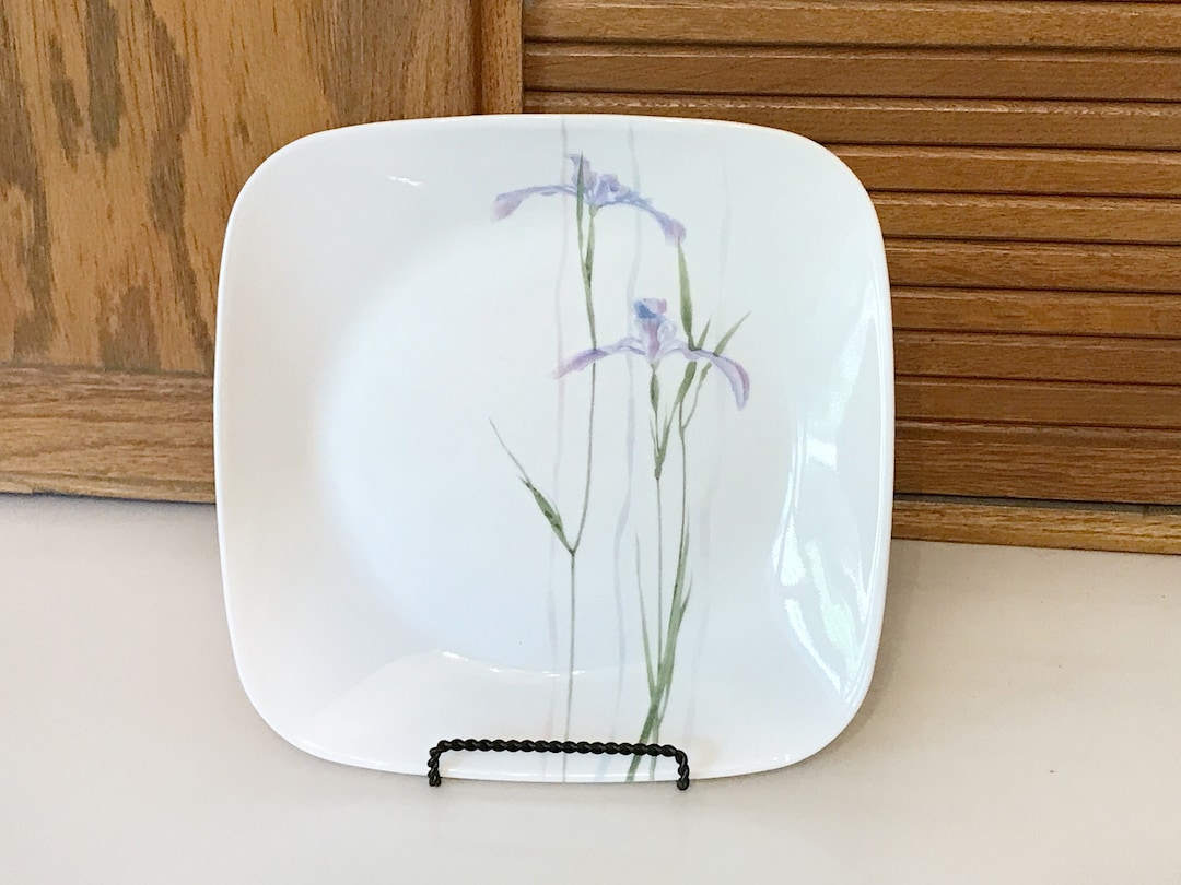 Corelle Shadow Iris Square Dinner Plate Corelle Dinnerware - Etsy