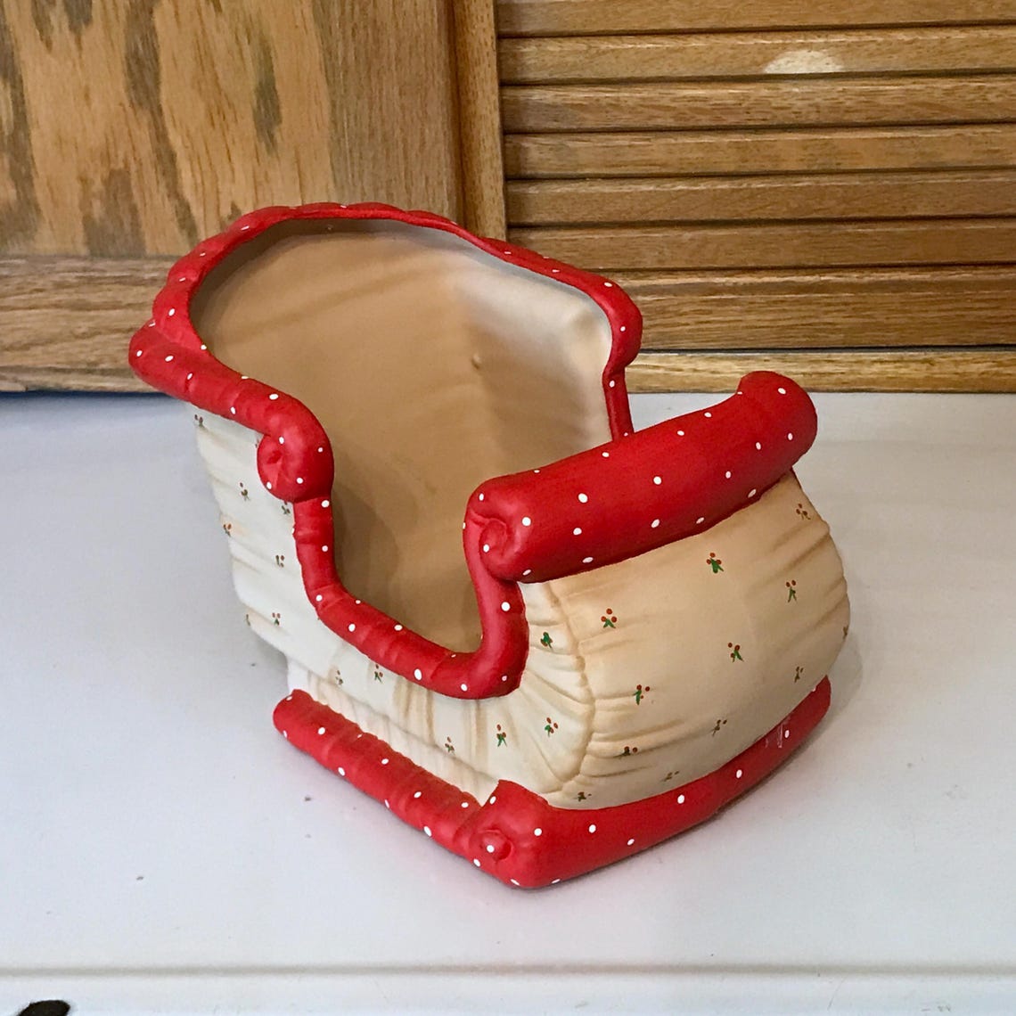 Vintage Kimple Large Ceramic Santa Sleigh With Mini Christmas Tree - Etsy