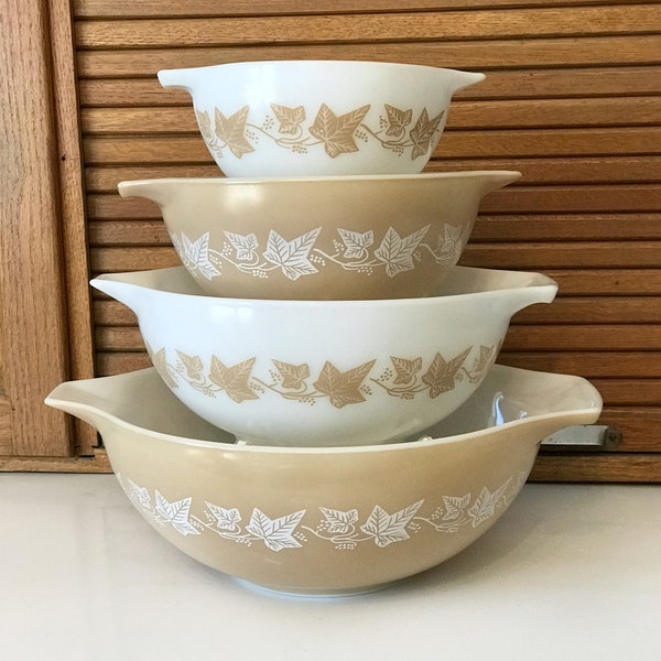 Pyrex Sandalwood and Ivy Bowls - Etsy