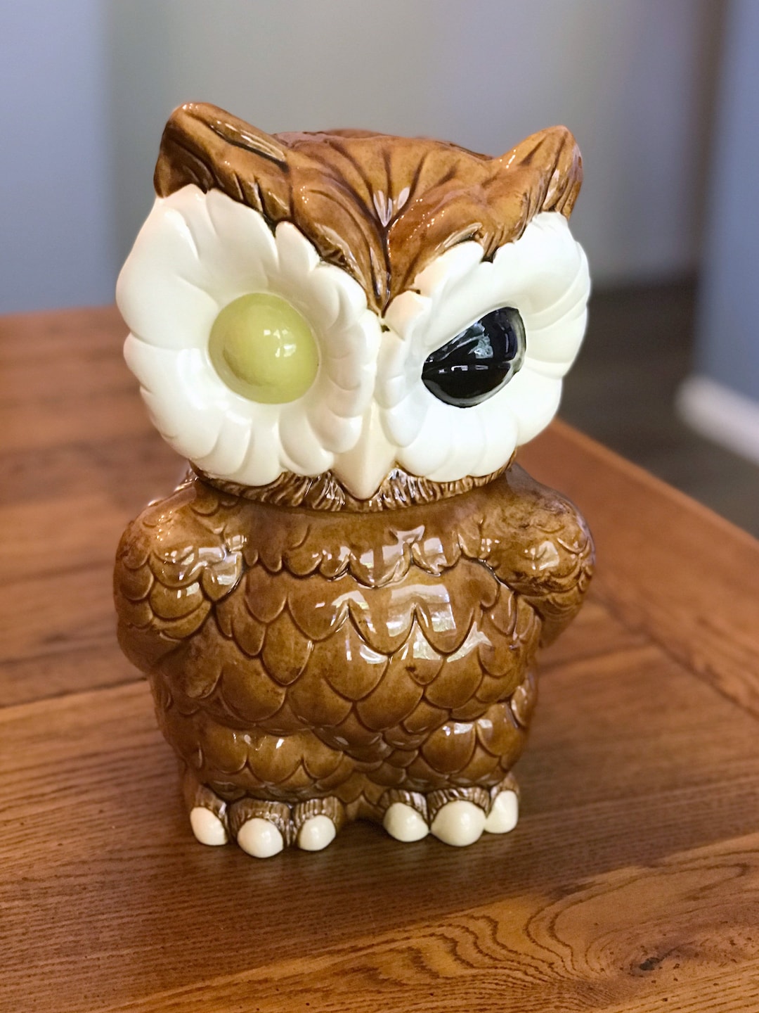 Vintage Winking Owl Cookie Jar Atlantic Mold Ceramic Owl - Etsy
