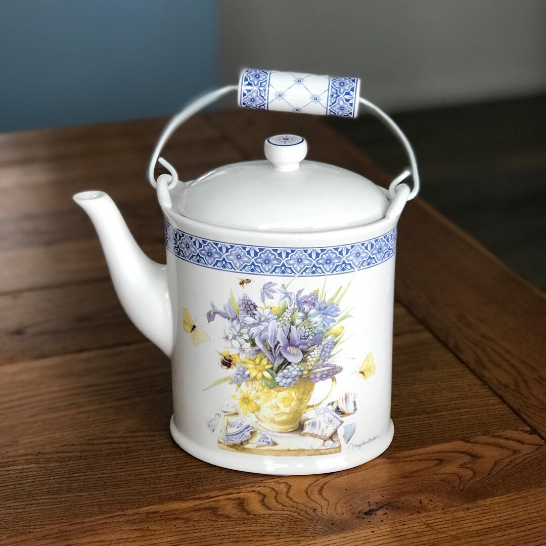 Vintage Hallmark Teapot - Nature's Sketchbook - Marjolien Bastin - Etsy