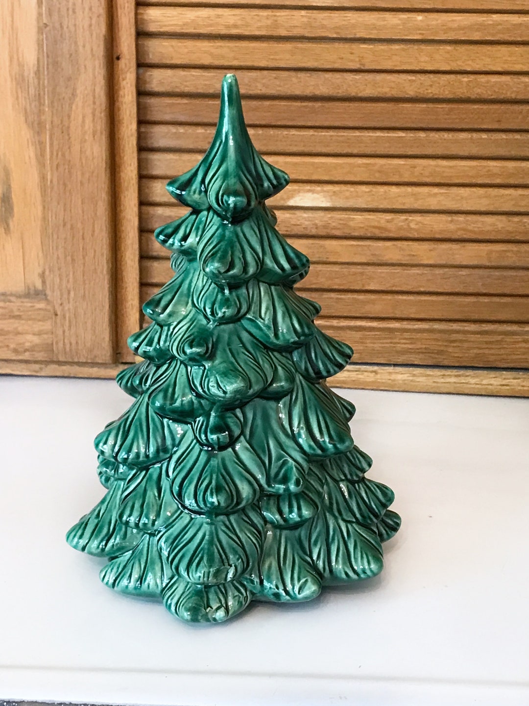 Vintage Holland Mold Ceramic Christmas Tree Pine Tree Holiday Decor ...