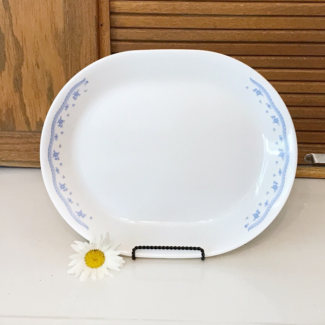 Vintage Corelle Morning Blue Serving Platter - Corelle Serving Plate - Etsy