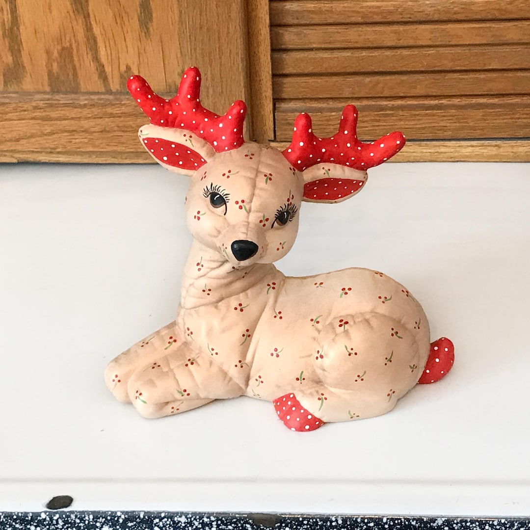 Kimple Ceramic Reindeer - Softy Christmas Reindeer - Ceramic Holiday ...