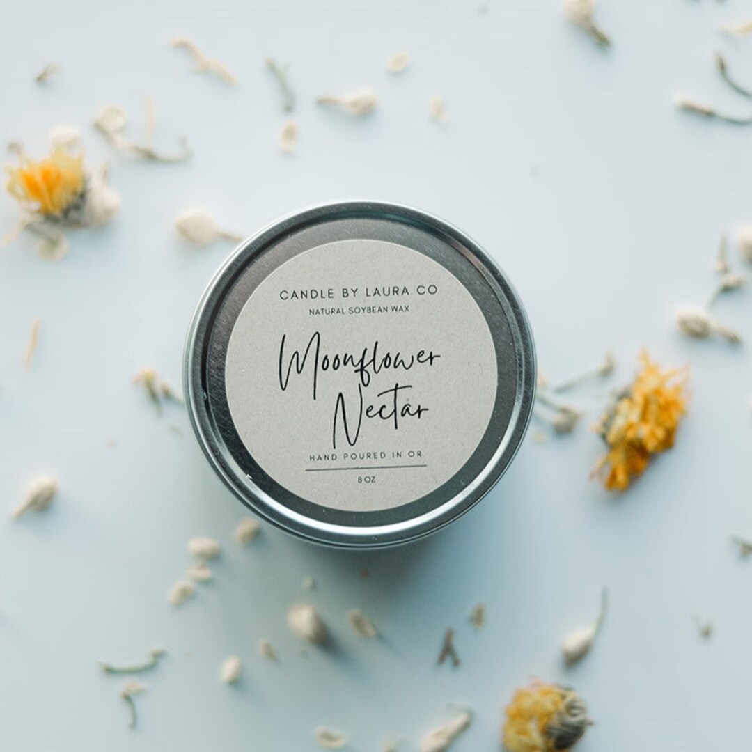 8 Oz Moonflower Nectar Soy Gift Tin - Etsy