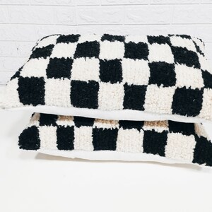 24x16 Moroccan Checkered Pillows Square Checker Pillows, Checked ...