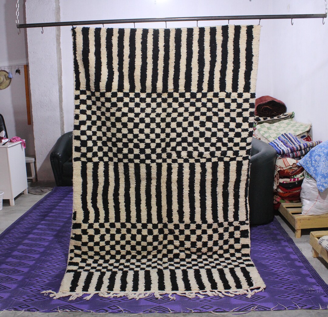 2c29_vintage Moroccan Large Beni Ourain Rugs Carpet Berber ...