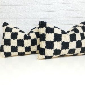 24x16 Moroccan Checkered Pillows Square Checker Pillows, Checked ...