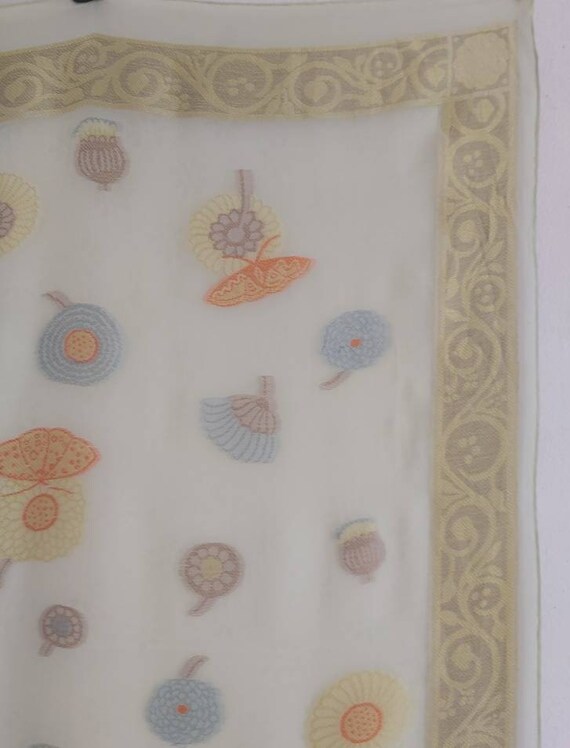 Vintage 90s Longchamp Paris butterflies floral print … - Gem