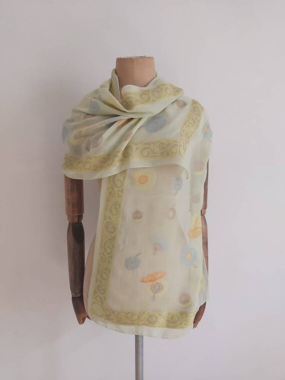 Vintage 90s Longchamp Paris butterflies floral print … - Gem