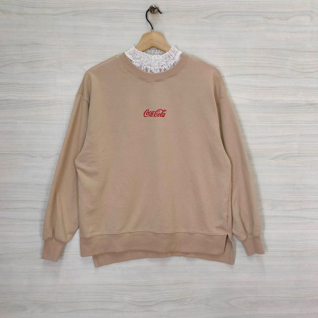 Coca Cola Sweatshirt Embroidery Logo Medium Vintage Coca Cola Spellout ...