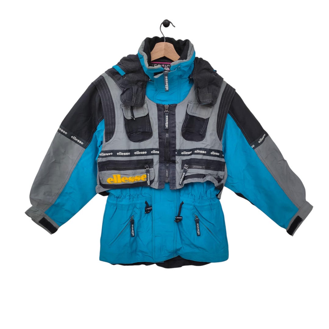 ELLESSE Ski Jacket XS / Vintage Colorblock Winter Jacket | Retro 80s ...