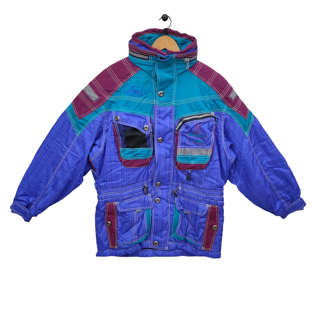 Vintage Asics Fireball Ski Jacket | 90s Extreme Gear Colorblock Winter ...