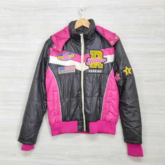 Multicolor Jacket Yellow Ranking Puff Coat Vintage 90s Multicolor Jacket Yellow Ranking Puff Coat Vintage 90s