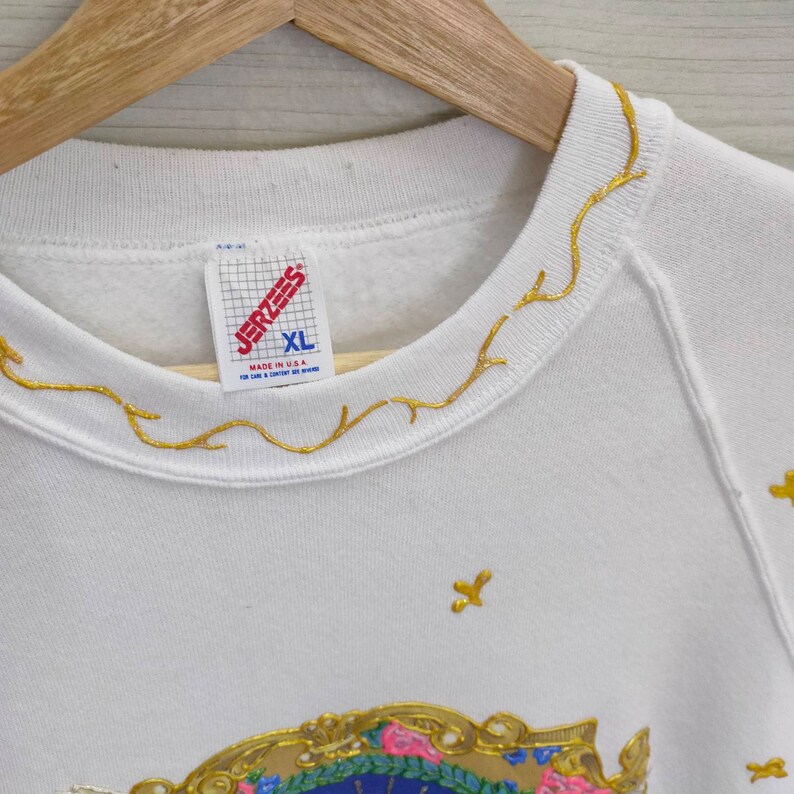 Peace on Earth Crewneck Vintage Sweatshirt White Jumper Pullover Womens Size XL - Etsy