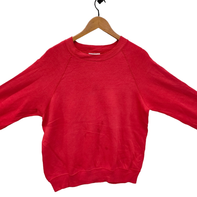 90s Bassett Walker Blank Raglan Sweatshirt Vintage BW Plain Sweater ...