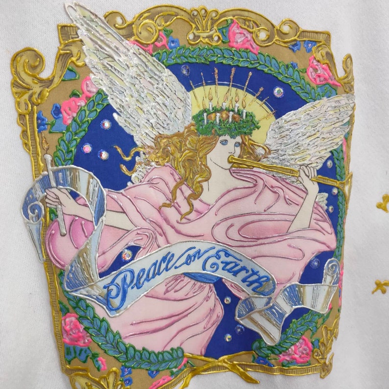 Peace on Earth Crewneck Vintage Sweatshirt White Jumper Pullover Womens Size XL - Etsy