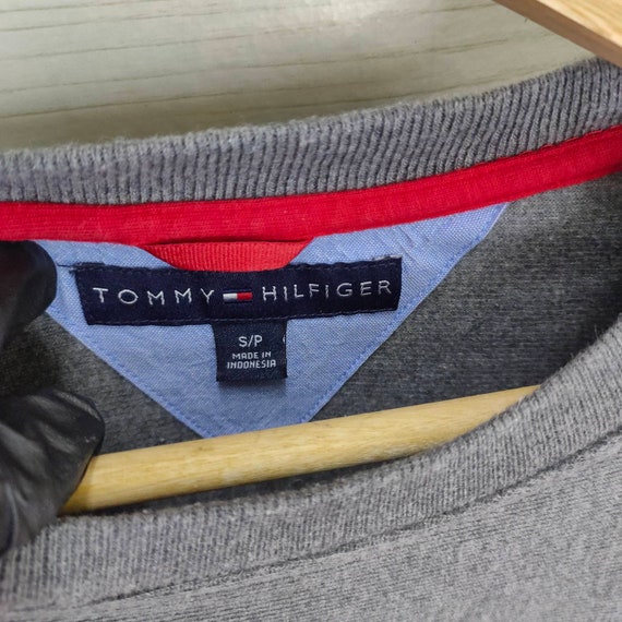 Vtg Tommy Hilfiger Crewneck Sweatshirt GroBe Vintage Tommy Hilfiger Sweater Pullover Pullover Stickerei Grau Damen GroBe L Etsy