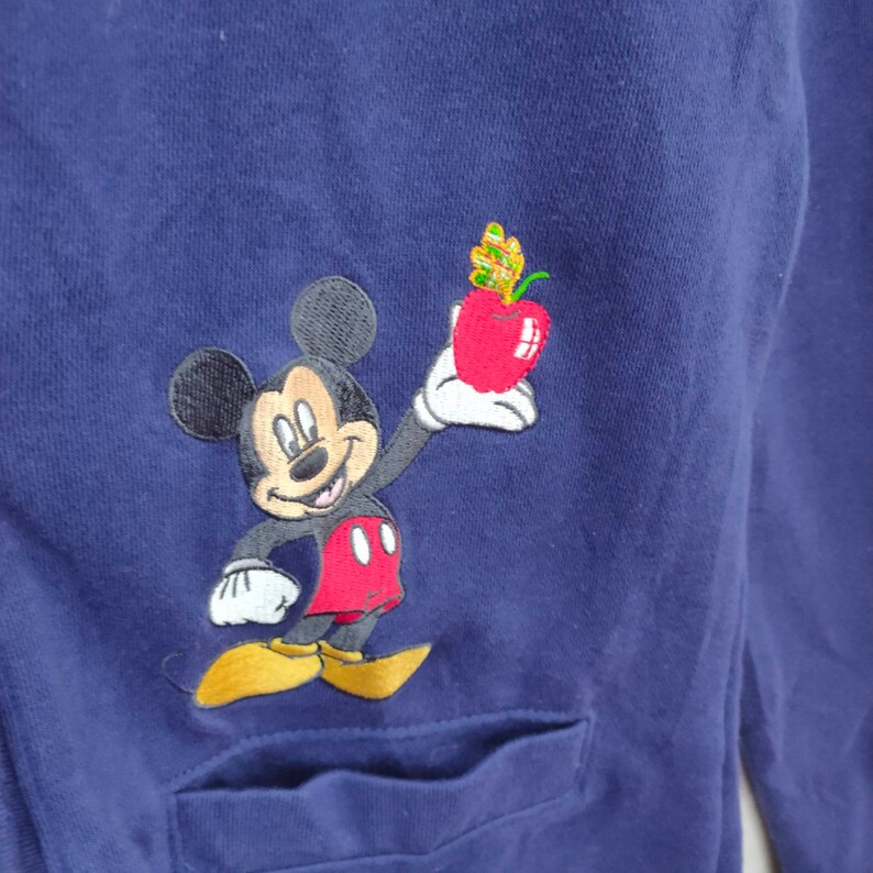 MICKEY MOUSE Cardigan Small Vintage Mickey Mouse Sweater Blazer Outwear ...