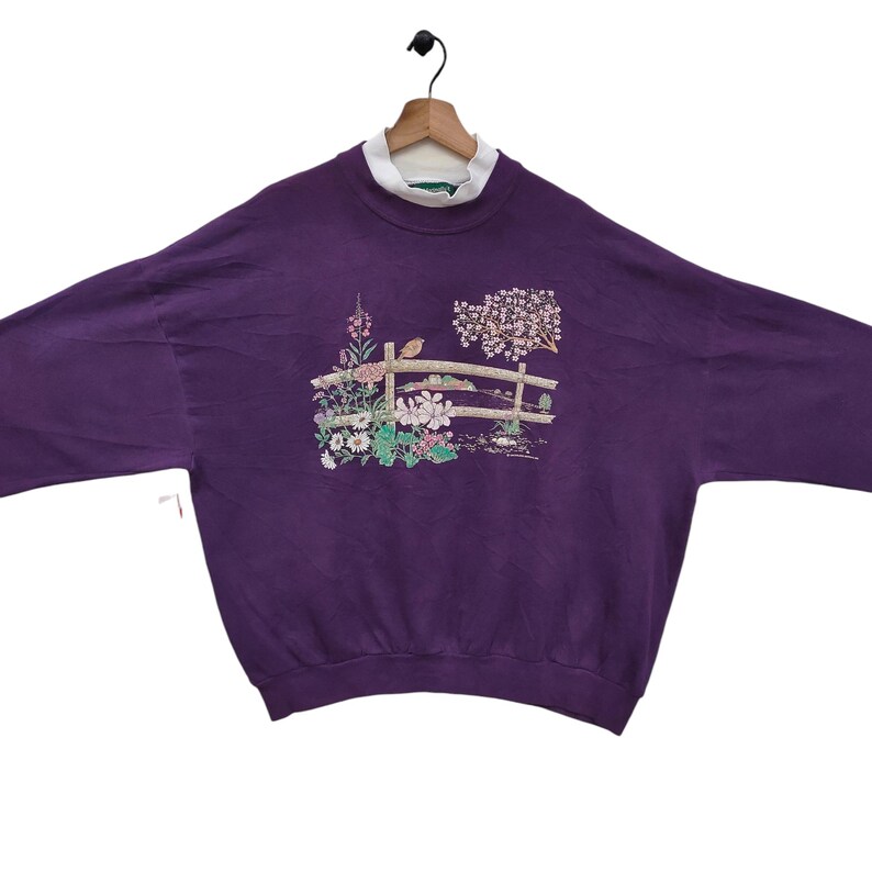 90s J.macinally Sweatshirt Animal Print Large Vintage Jerzees Sweater ...