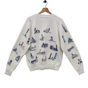 80s Michigan Lighthouses Sweatshirt Vintage Cape Cod Sweater Jumper ...