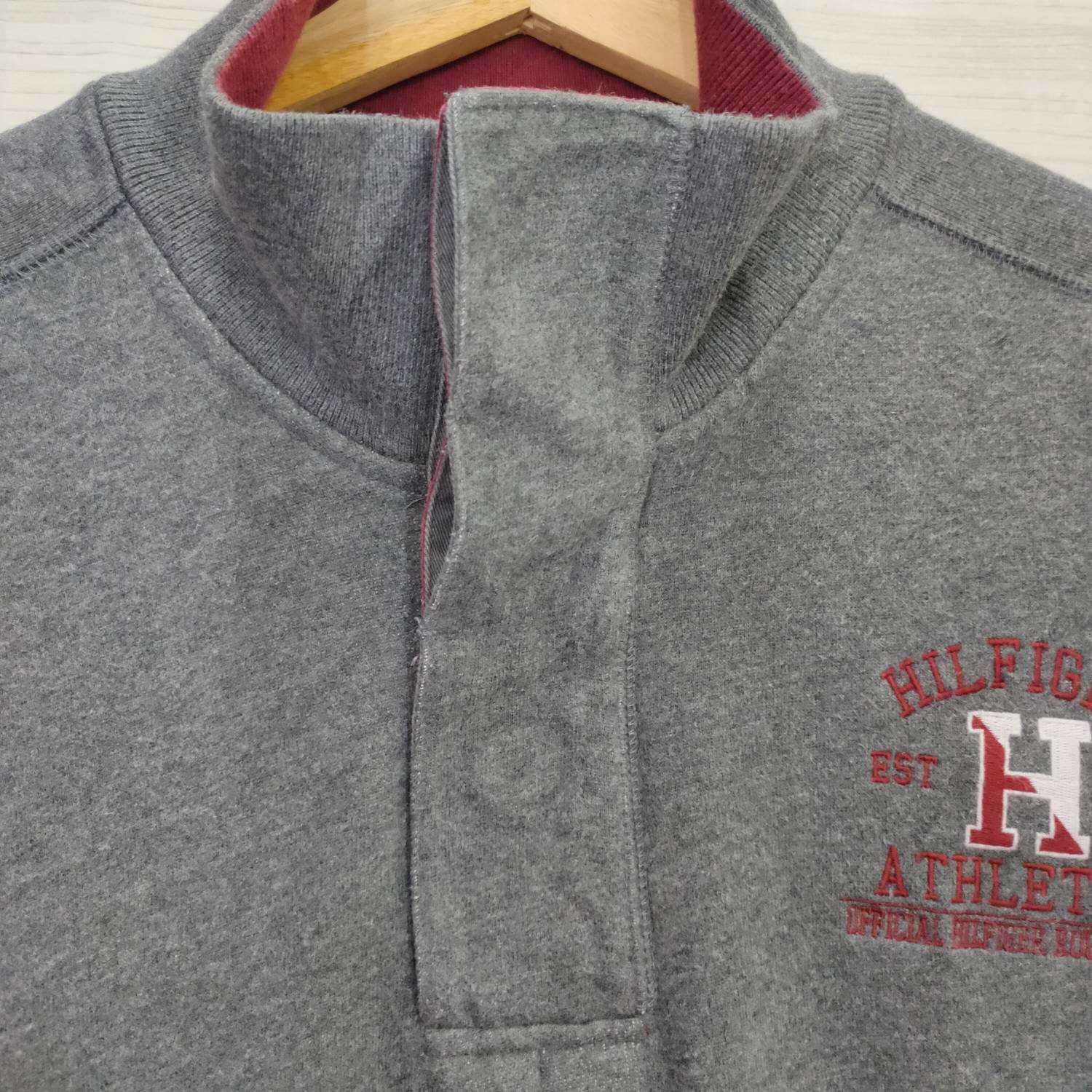 Tommy Hilfiger Rugby Team Gray Sweater Activewear Long Sleeve - Etsy