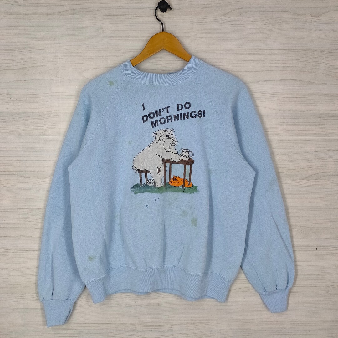 80s Distressed Bassett Walker Raglan Sweatshirt Vintage Bulldog Sweater ...