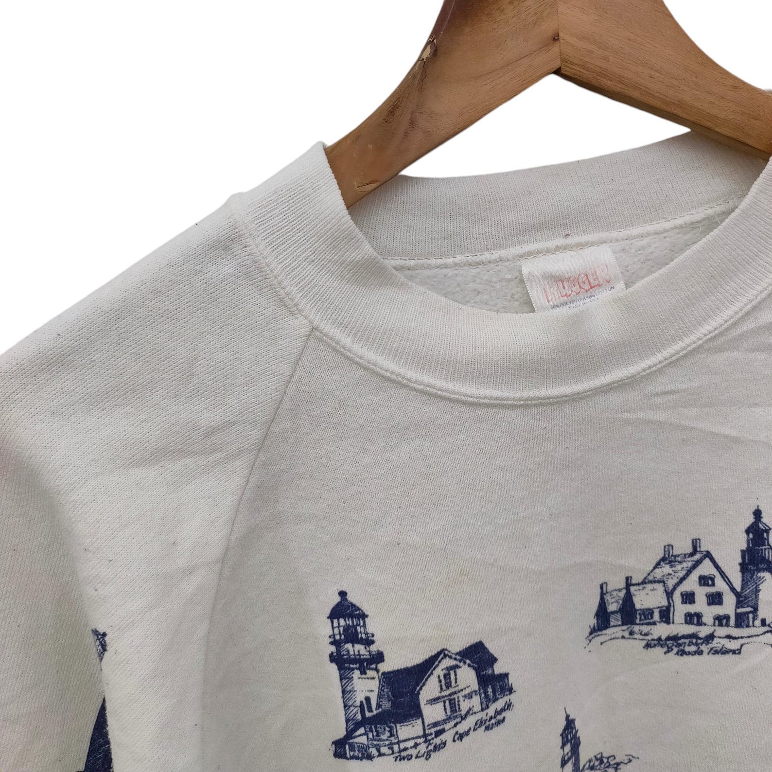 80s Michigan Lighthouses Sweatshirt Vintage Cape Cod Sweater Jumper ...