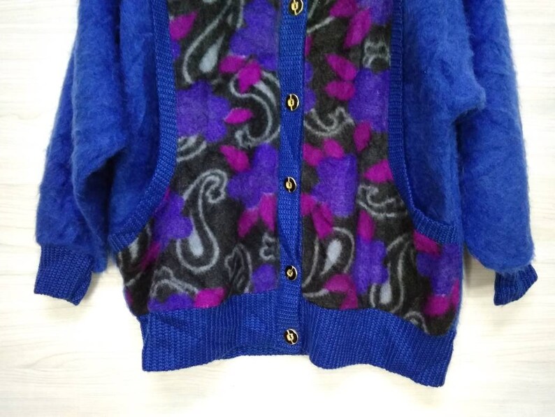 Colorful Sweater Vintage 90s Multicolor Colorblock Shirt Rainbow Long ...
