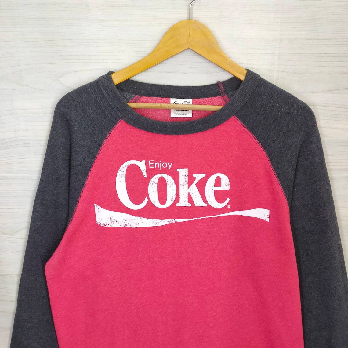 COCA COLA Crewneck Raglan Vintage 90s Coca Cola Sweatshirt Spellout ...