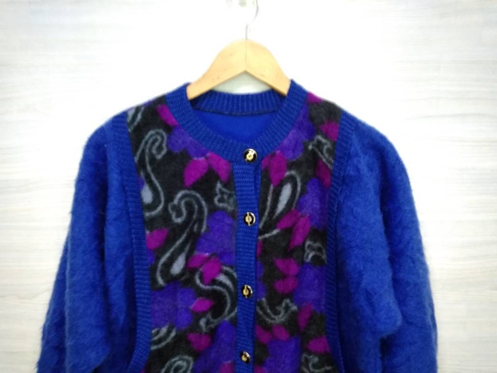 Colorful Sweater Vintage 90s Multicolor Colorblock Shirt Rainbow Long ...