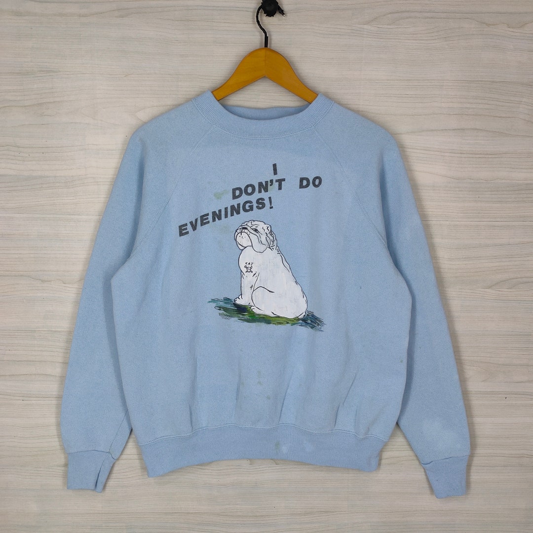 80s Distressed Bassett Walker Raglan Sweatshirt Vintage Bulldog Sweater ...